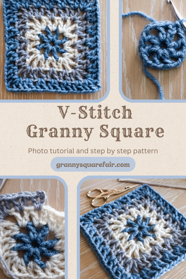 V-Stitch Granny Square — Three Colors - grannysquarefair.com